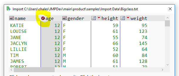 Readomit Particular Columns From A Csv File Jmp User Community
