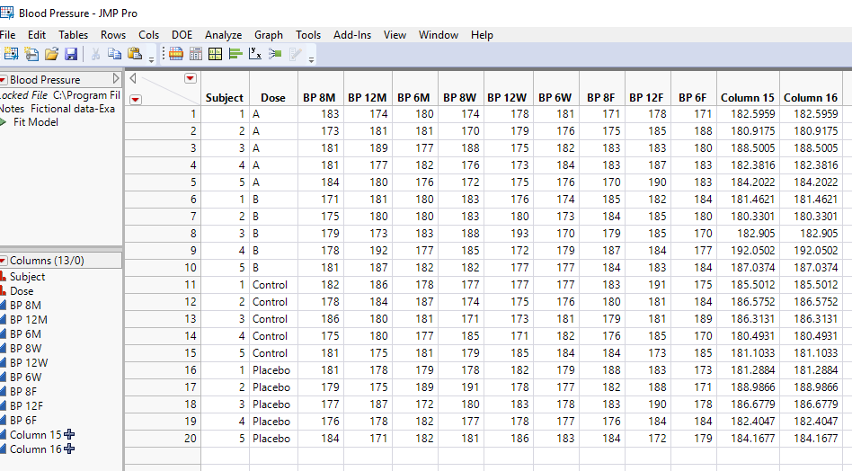 Maximum value of several variable columns to specific rows - JMP User Community