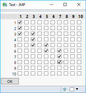 Solved: How to index into a table box of check boxes - JMP User Community