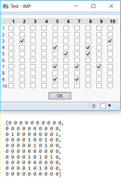 Solved: How to index into a table box of check boxes - JMP User Community