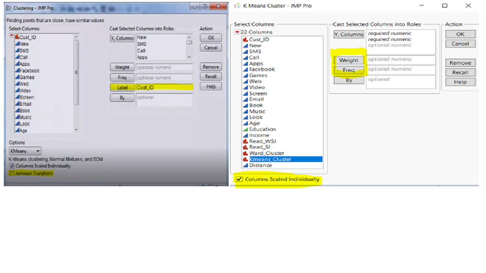 Solved: JMP 12 and JMP 14 K means cluster difference - JMP User Community