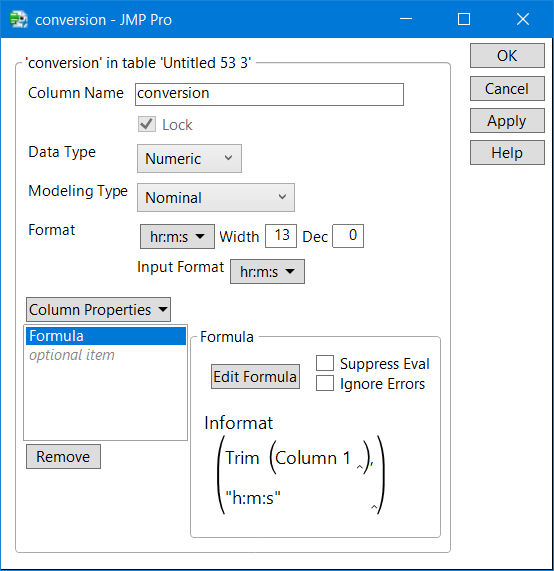 Solved: Re: Convert AM/PM time text to 24h time format - no JSL - JMP User Community