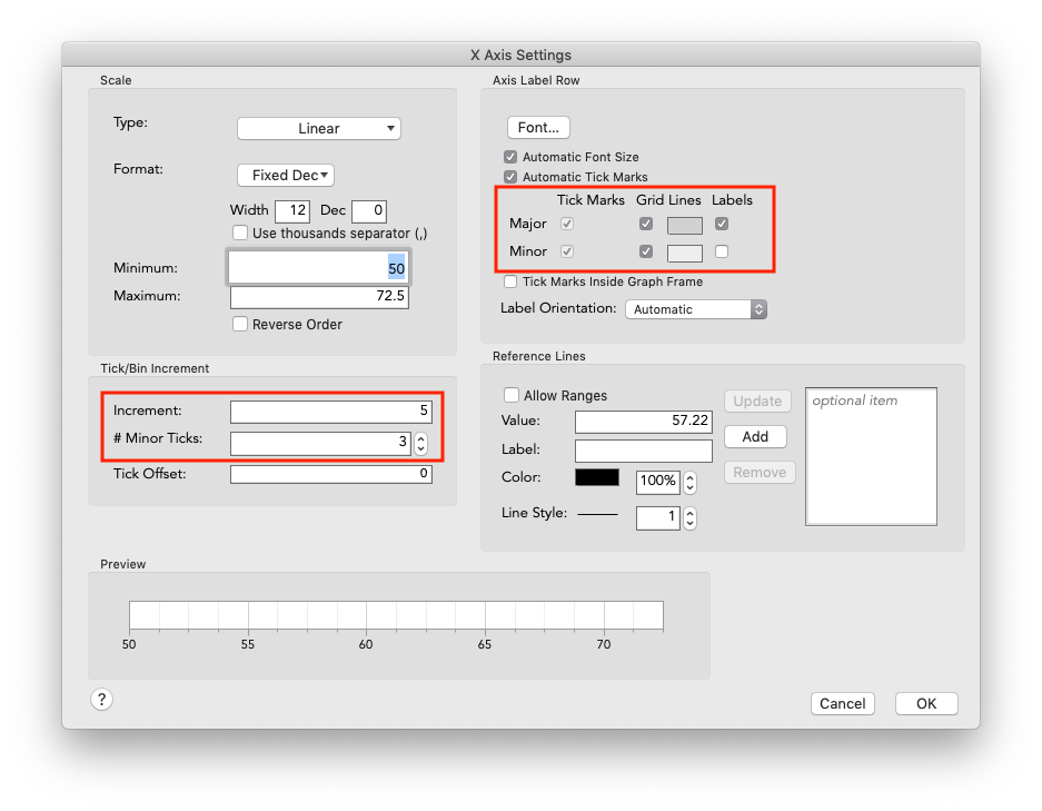 Solved: 1 second vertical lines - JMP User Community