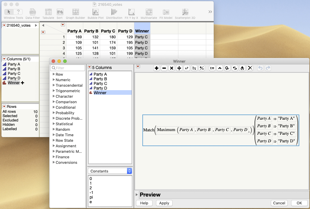 Solved: I need to compare several columns - JMP User Community