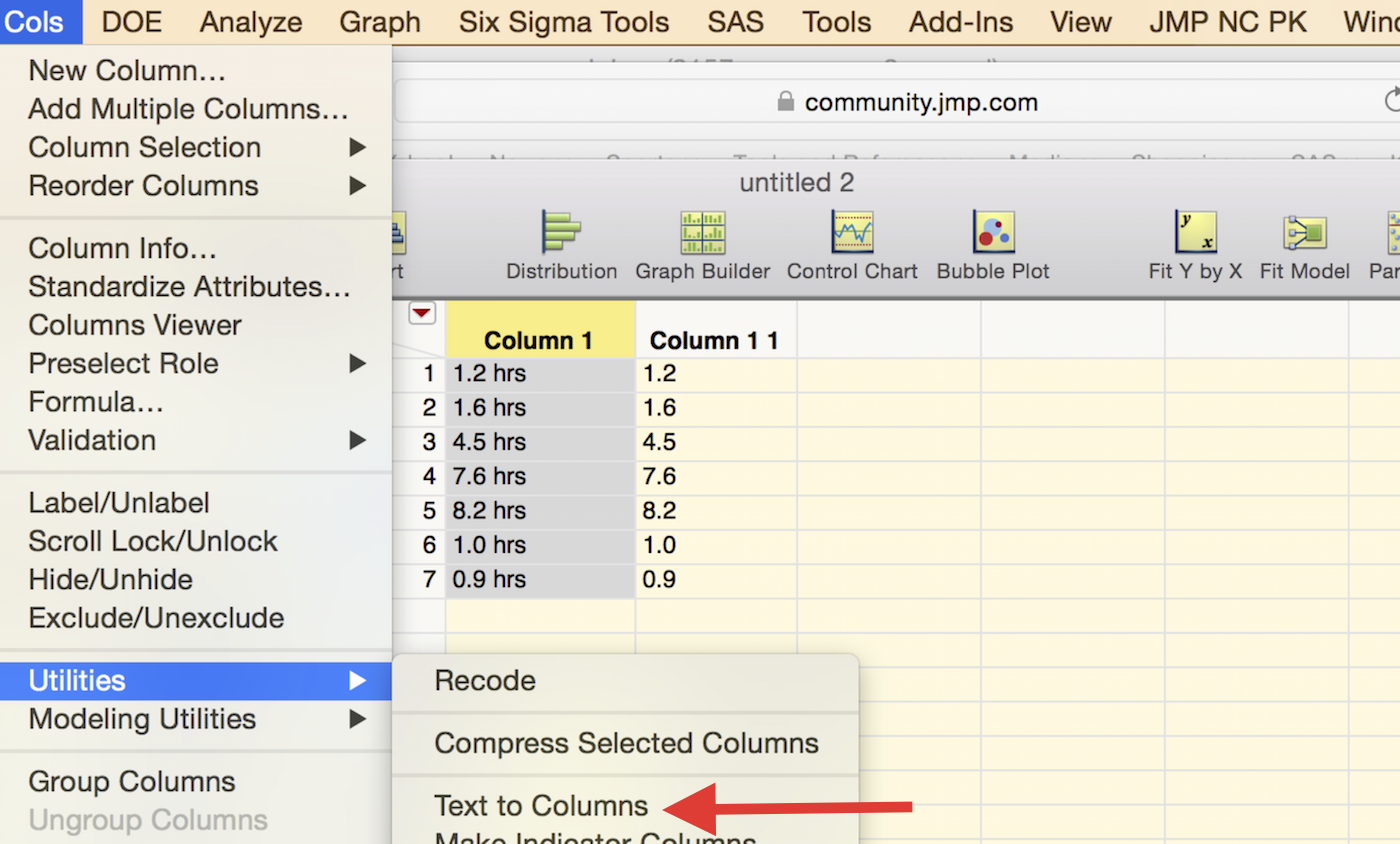 Solved: Separate number and character in cell - JMP User Community