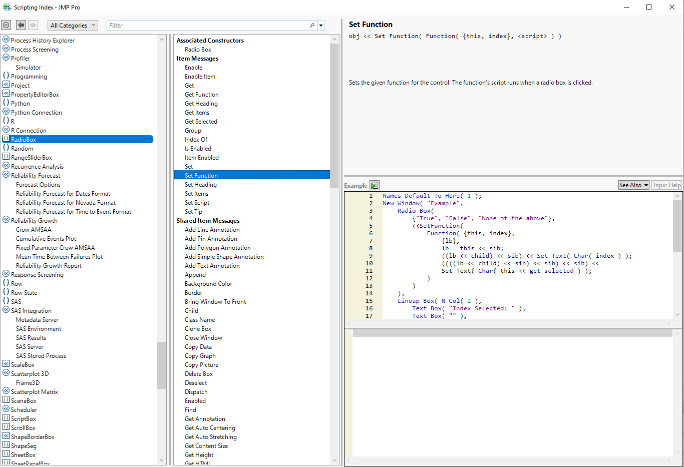 Solved: How to use Radio Boxes - JMP User Community