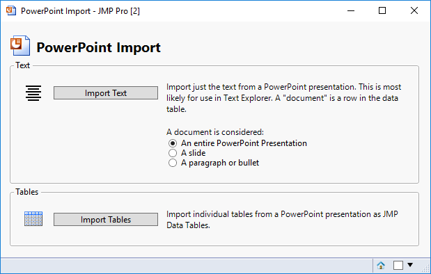 PowerPoint Import - JMP User Community