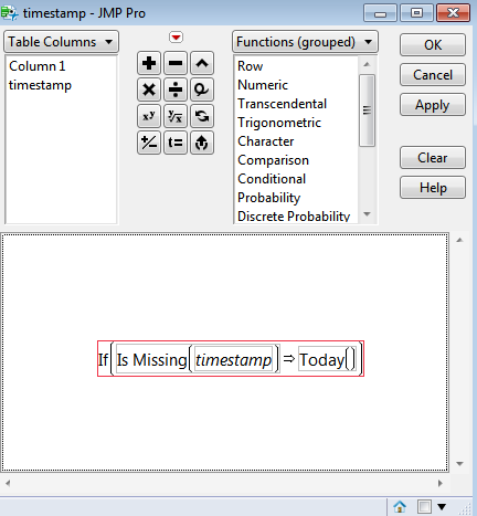 Solved: how to create a time stamp column (record date) - JMP User ...