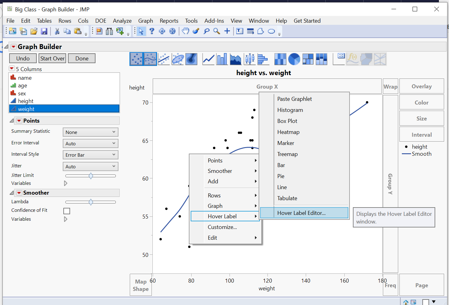Solved Remove Non Labels From Hovering Information Jmp User Community