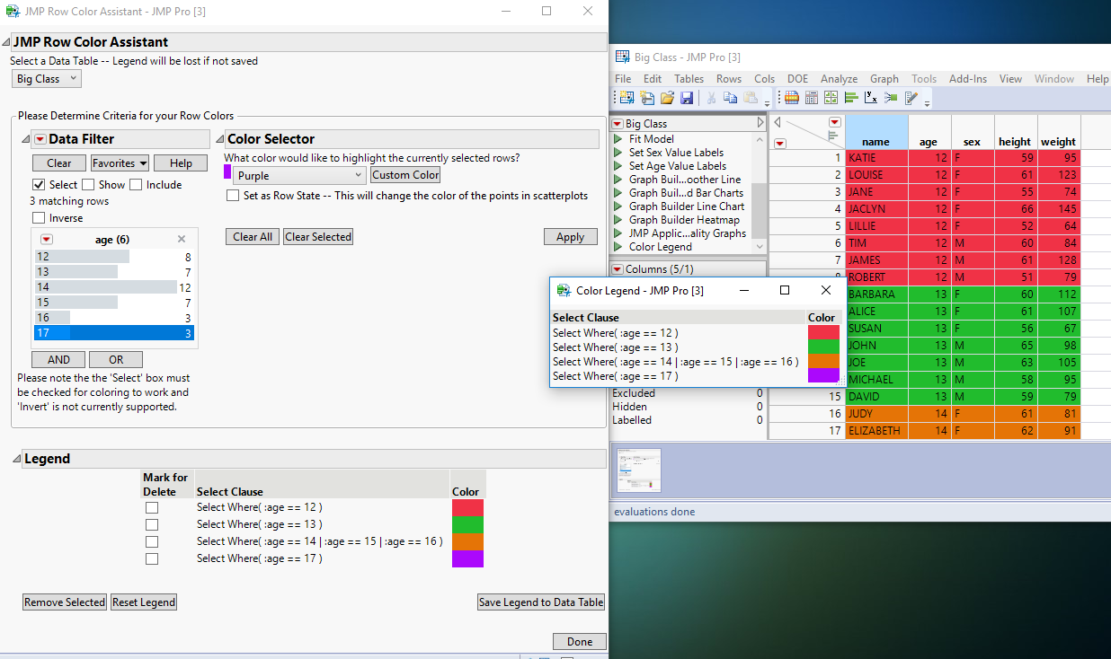 Row Color Assistant - JMP User Community