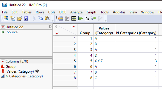 Solved: Summary of categorical levels - JMP User Community