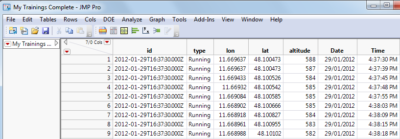 .tcx-file Importer (workout-data) - JMP User Community