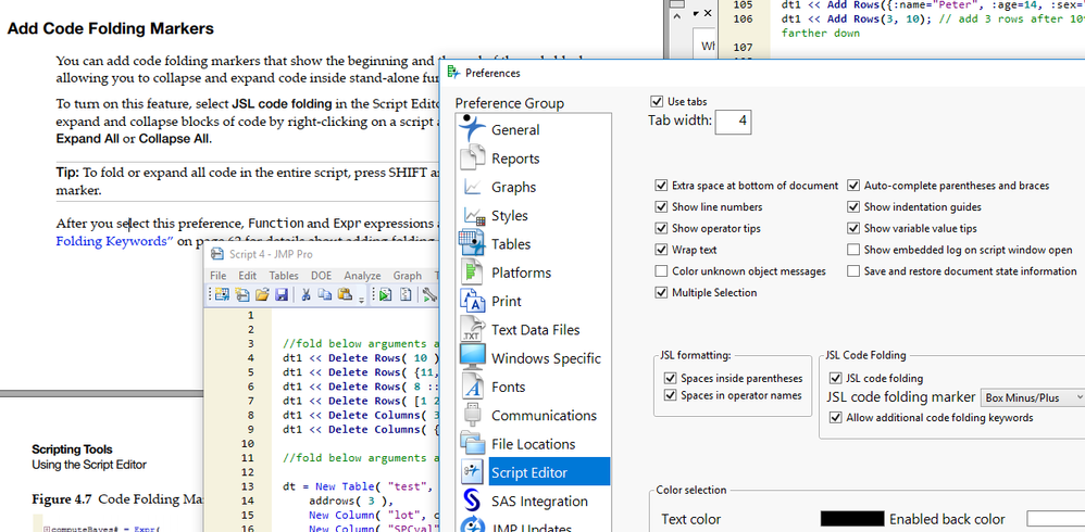 Solved: How to folding the code? - JMP User Community