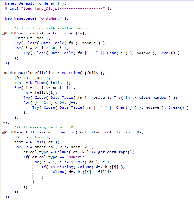 Solved: How to folding the code? - JMP User Community