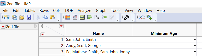 Solved Assigning Minimum Value To A Column Jmp User Community