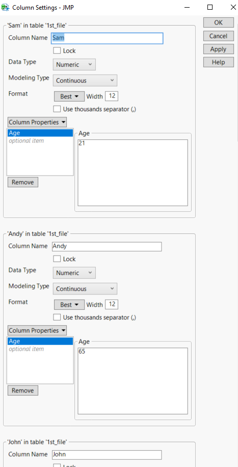 Solved Assigning Minimum Value To A Column Jmp User Community 