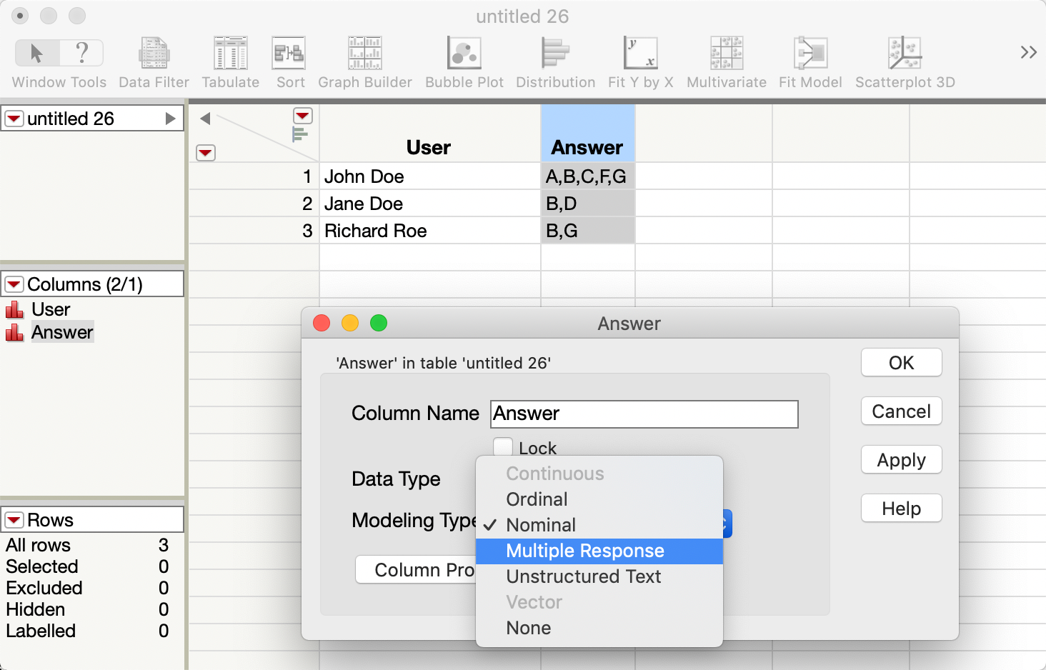 Solved: Counting elements in list (within a cell) - JMP User Community