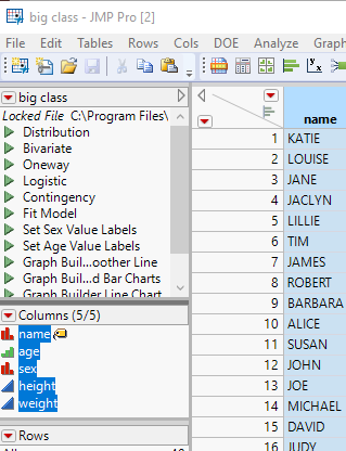 Solved: About Tables "Transpose" function - JMP User Community
