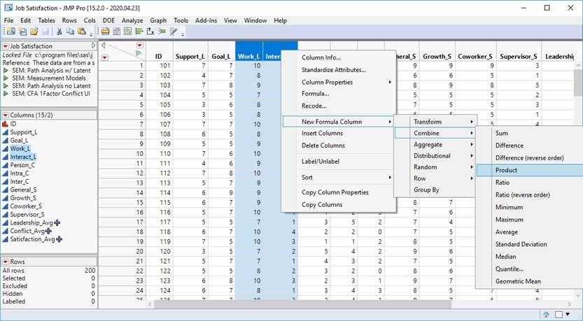 Examining An Interaction Moderation Effect Using Jmp Sem Jmp User