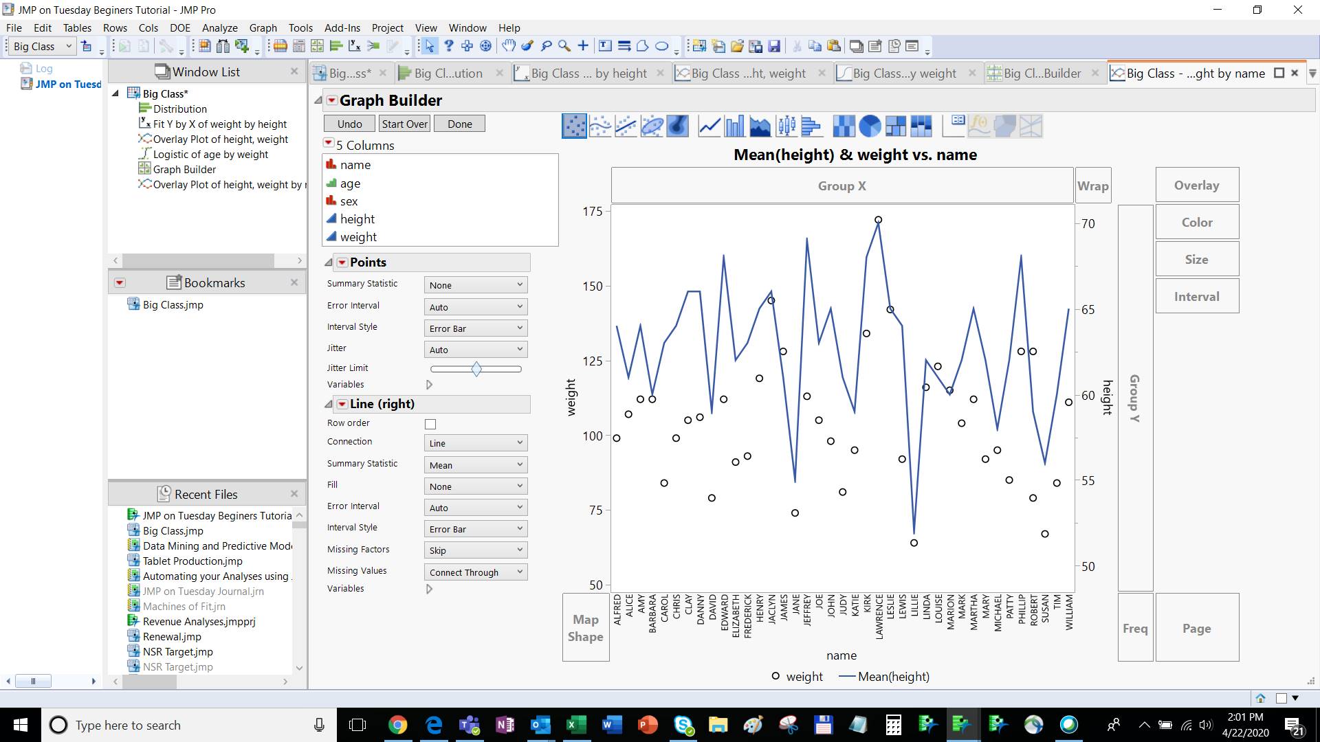 How Do I Have Two Different Chart Types In A Single Graph Using Two Axis Jmp User Community