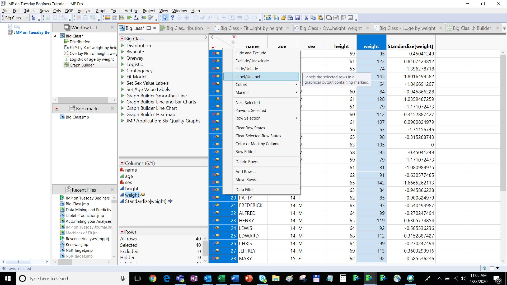 [JMP SEA] JMP on Tuesday Session #1 : Beginner's Tutorial - JMP User ...