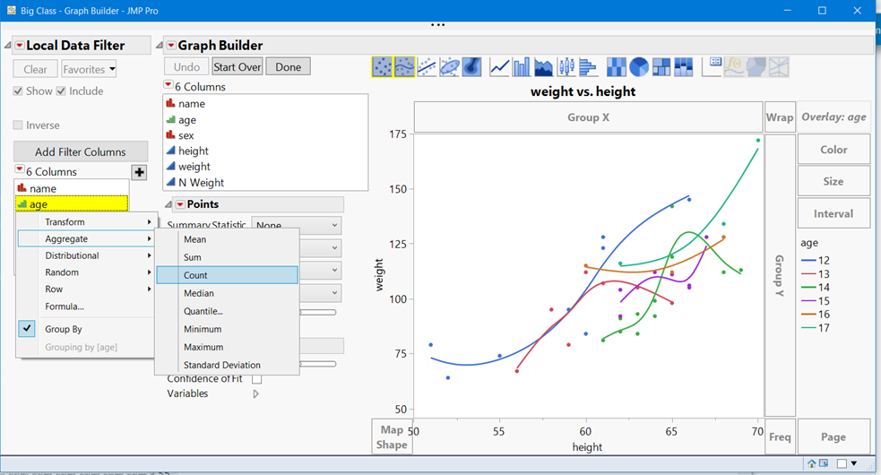 For Smoother lines, can the volume/density of data be used to adjust ...