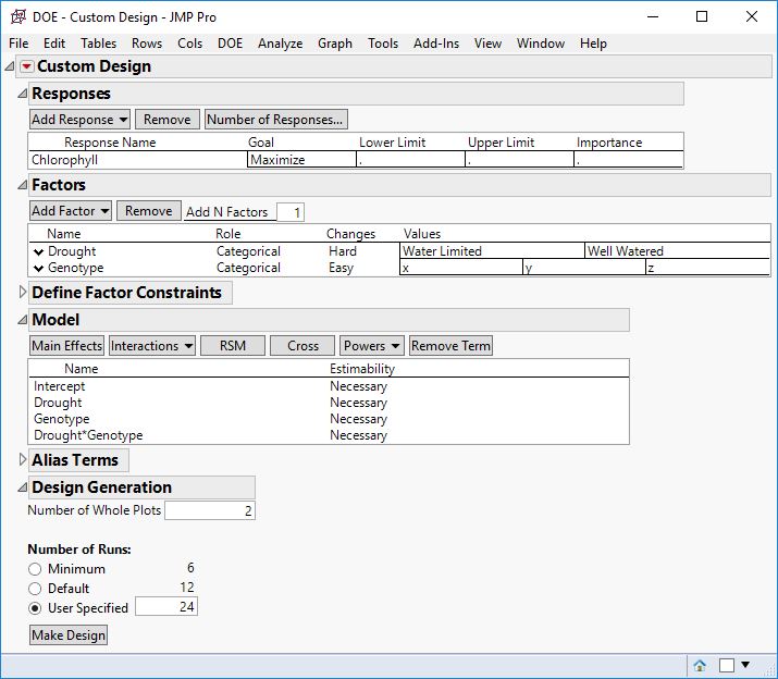 Solved: JMP CUSTOM DESIGN - JMP User Community