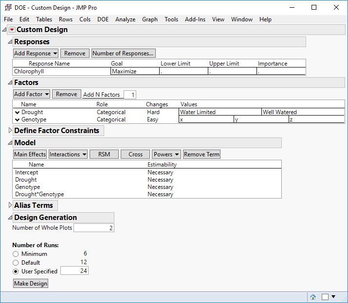 Solved: JMP CUSTOM DESIGN - JMP User Community
