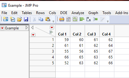 Solved: Mean from several columns in ANOVA - JMP User Community