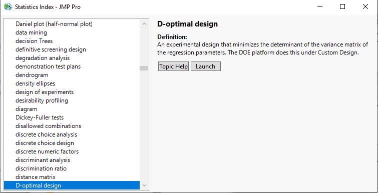 How to do D optimal design in JMP - JMP User Community