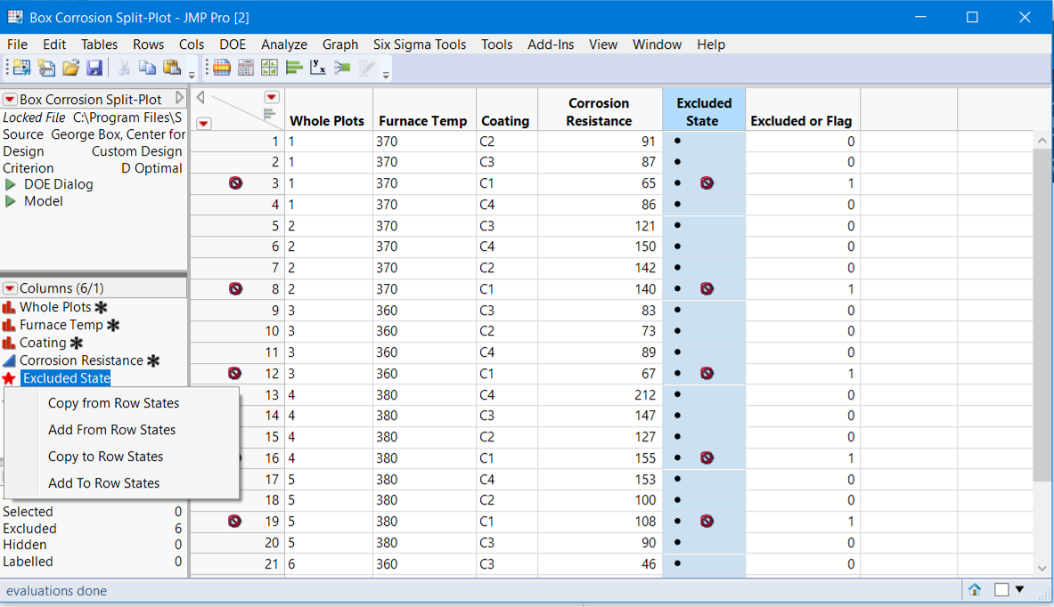 Solved Set Cell Value If Row Is Selected Jmp User Community