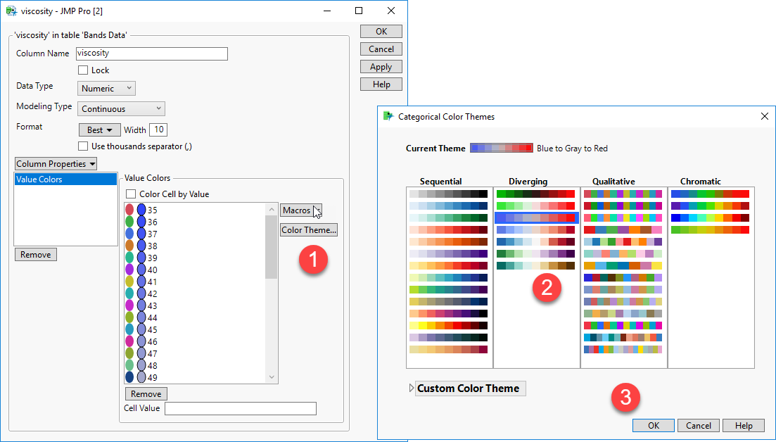 Solved: Coloring dot distributions indvidually by "Value Colors ...