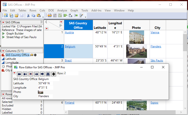 Solved: row editor - JMP User Community