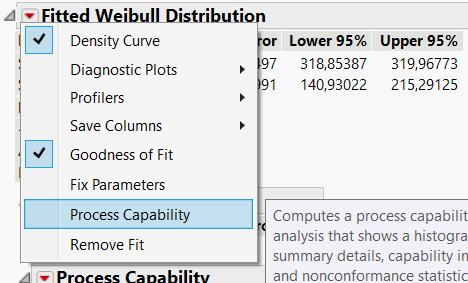 Solved: Cauchy distribution. Where is Process capability button? - JMP ...