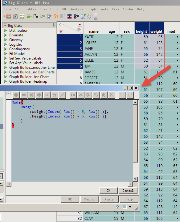 Solved How To Find The Mode Of Multiple Columns And Partial Rows Jmp User Community