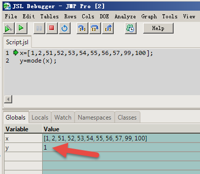 Solved: How to find the mode of multiple columns and partial rows? - JMP User Community