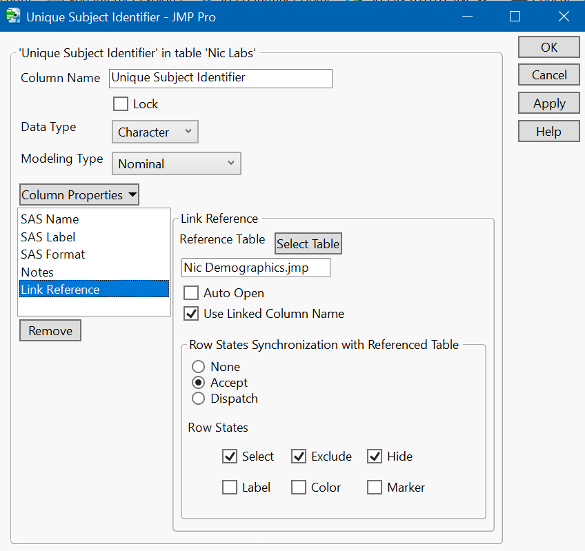 Virtual linking two tables via JSL scripting - JMP User Community