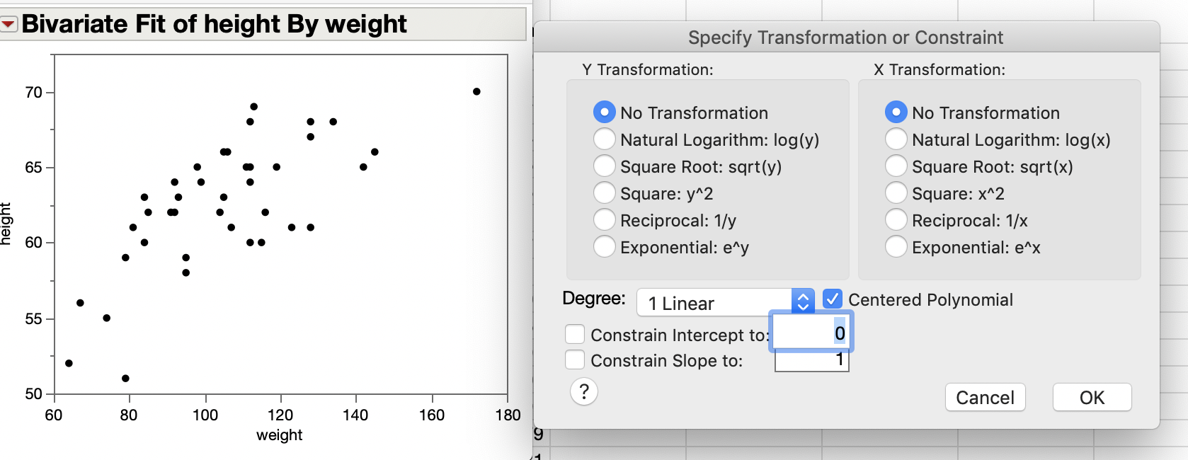 Can you display R squared value with Bi-variate fit special and forcing ...