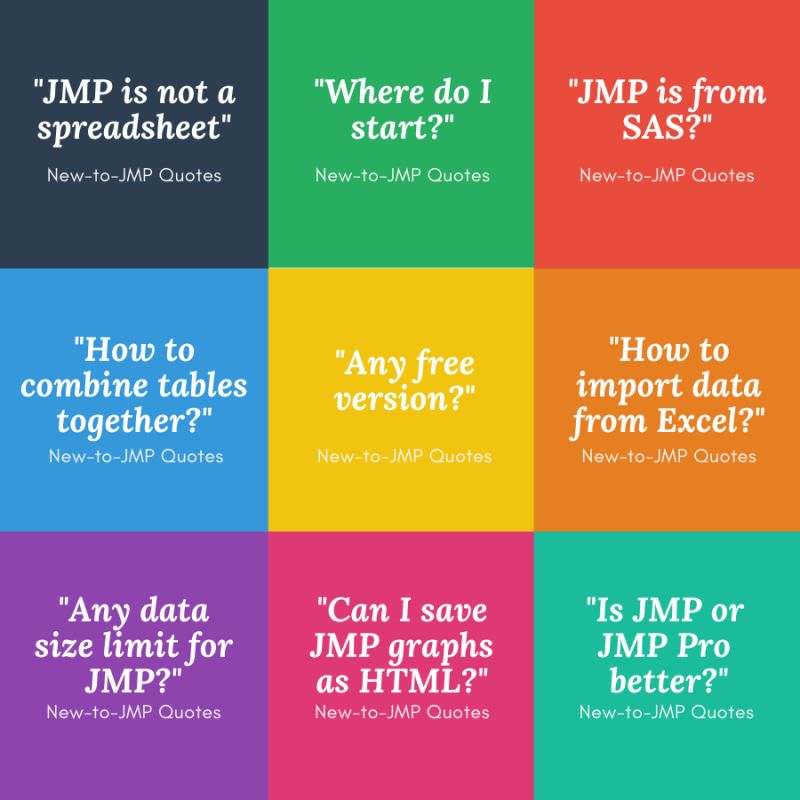 [Infographic] New to JMP Common Questions - JMP User Community