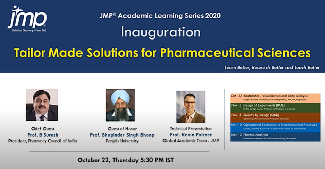 JMP India Academic Learning Series 2020 : Biostatistics - Visualization ...