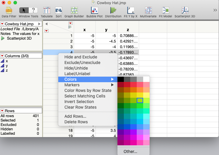 Solved: Plotting combination of 3D scatterplot - JMP User Community