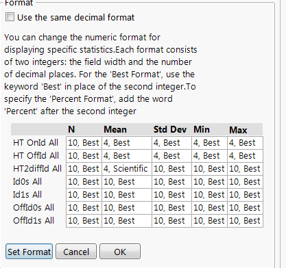 Numeric Formats in Tabulate Platform - JMP User Community