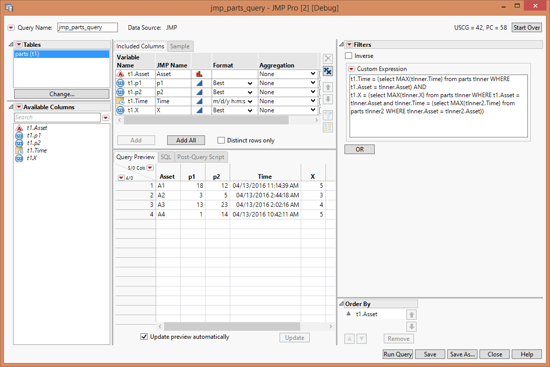 Solved: Query Builder - Unique Records - JMP User Community