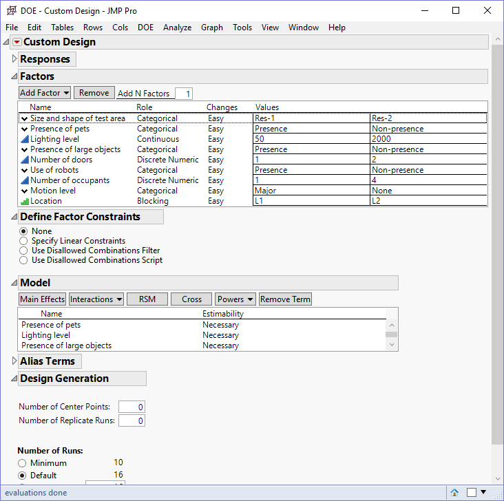 Could Screening design used for 1 continuous factor, 7 other ...