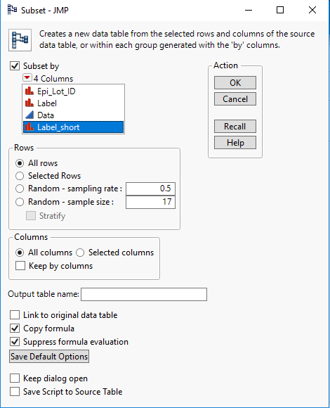 create new tables from a stack table - JMP User Community
