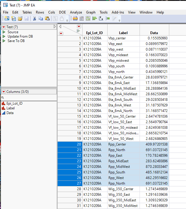 create new tables from a stack table - JMP User Community