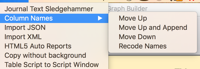 Solved: How to use only some columns from a row as column headers? - JMP User Community