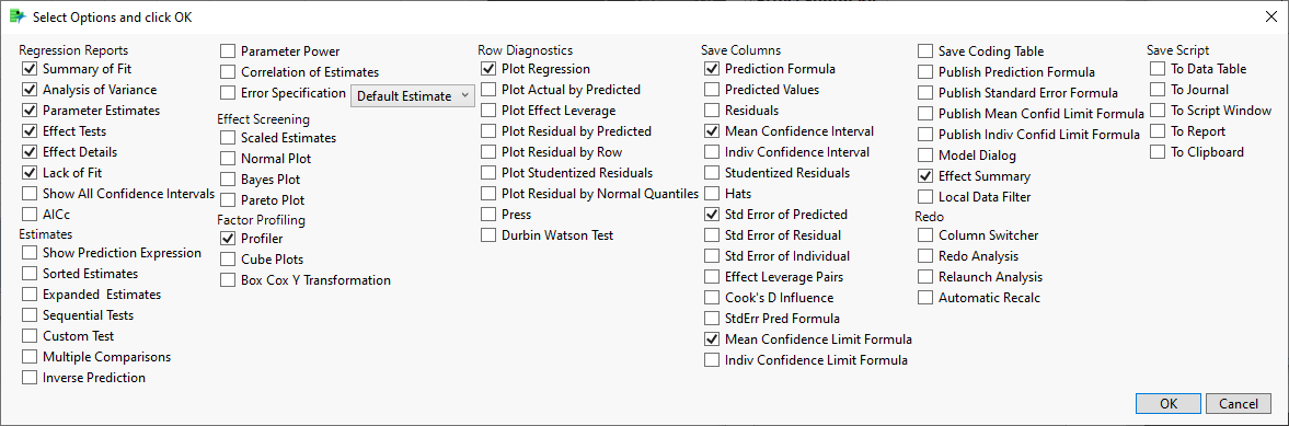 Prediction Profiler Confidence Intervals - JMP User Community