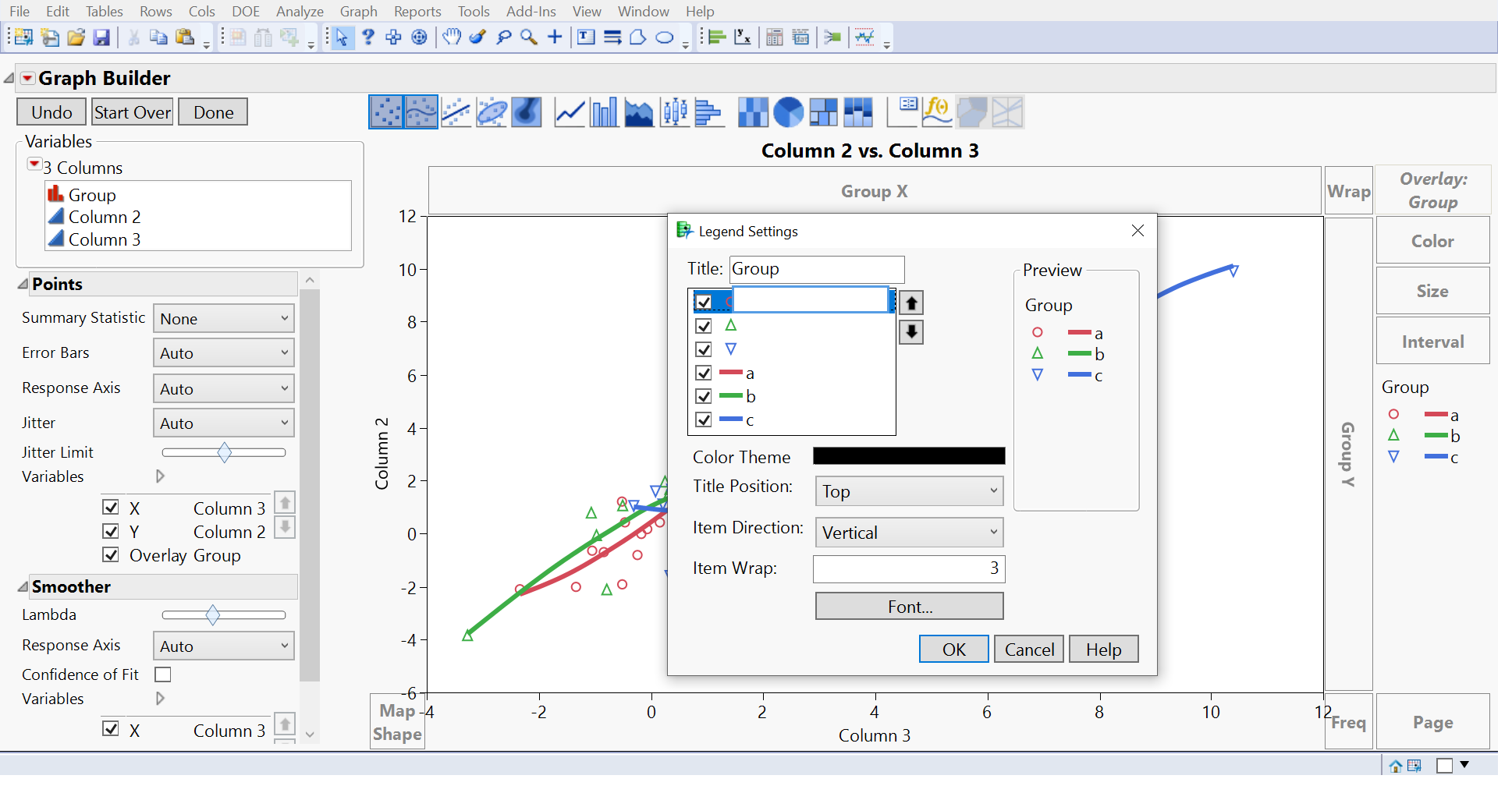 Solved: Is there an easier way to have point and line legend labels together for the sam ...
