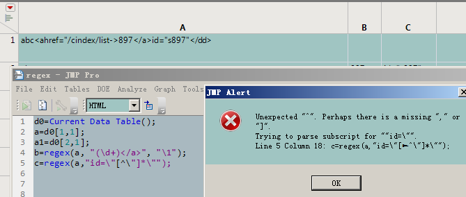 Solved: How can use the regex substitution ? - JMP User Community
